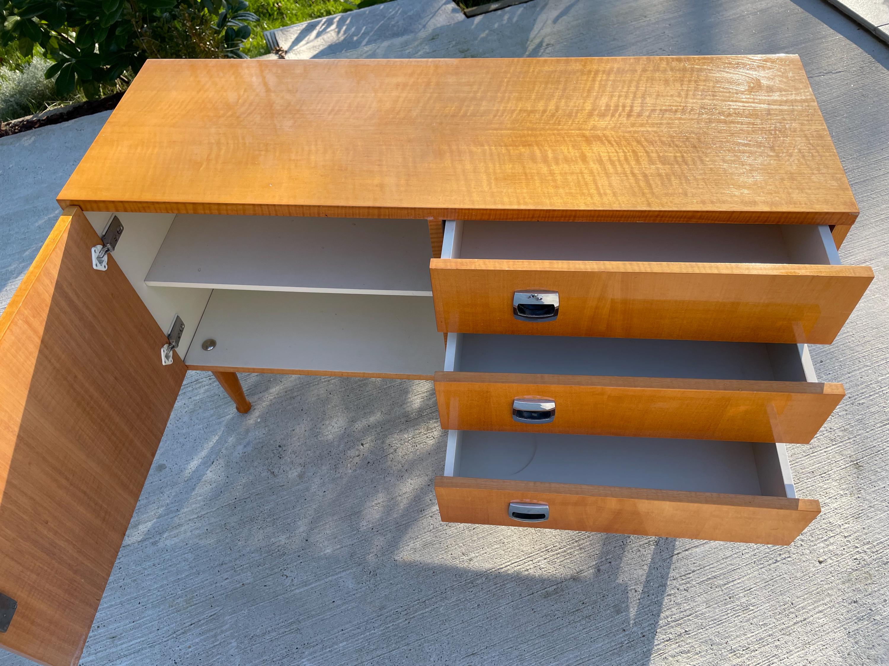 Mid-century Console Table/70's Polished Furniture/vintage Yugoslavian ...