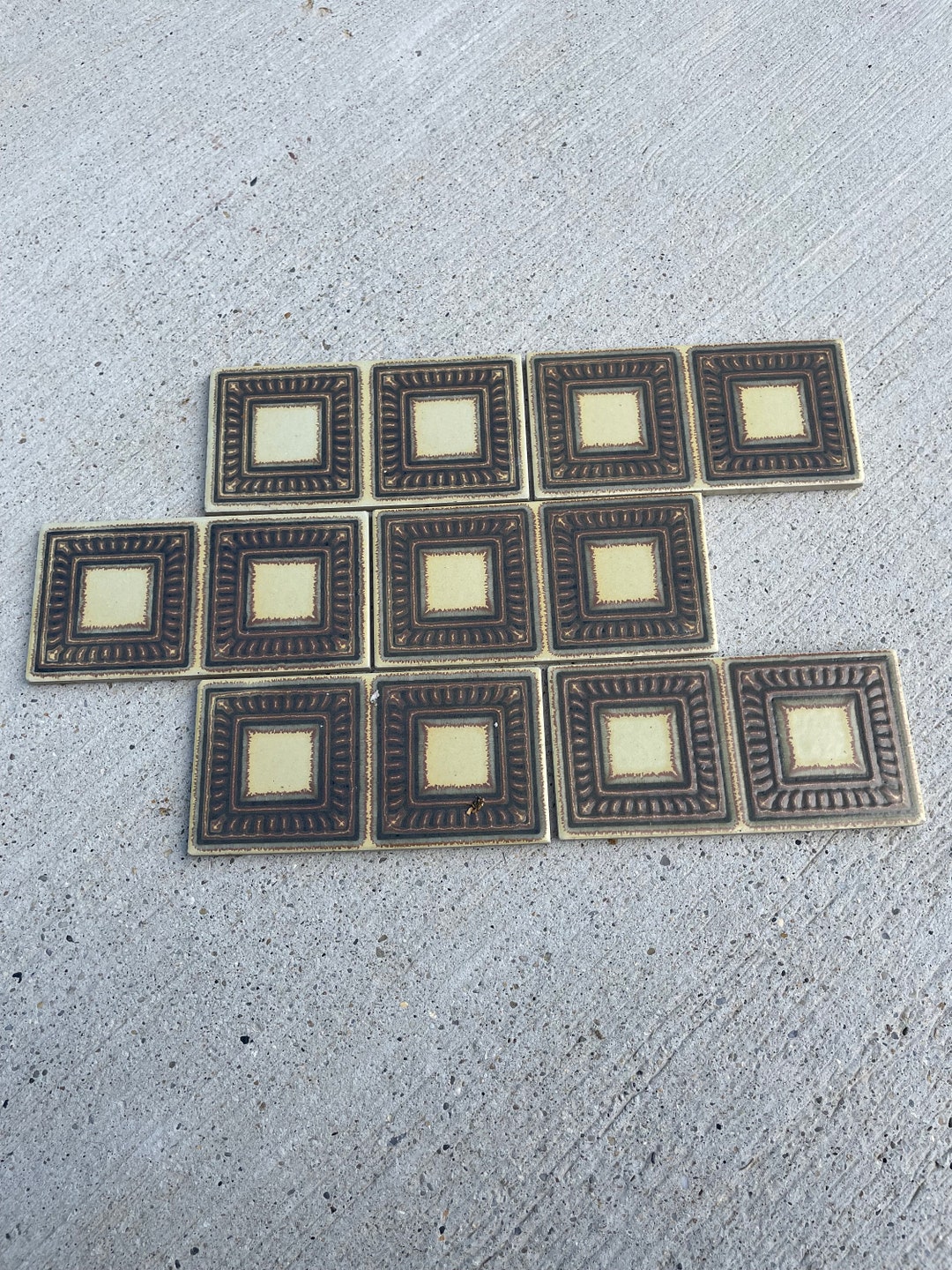 Vintage Tiles/ Made in Yugoslavia/ 70s/ Retro Tiles/ Wall Tiles/ Old ...