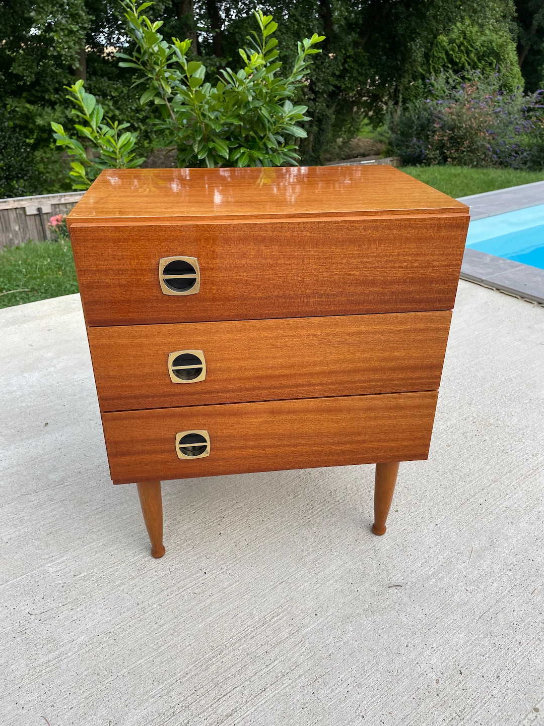 Bedside Table / Vintage Night Table / 70s / Mid-century/retro ...