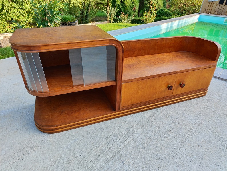 Art Deco Sideboard With Mirror/retro Side Table/vintage Console Cabinet ...