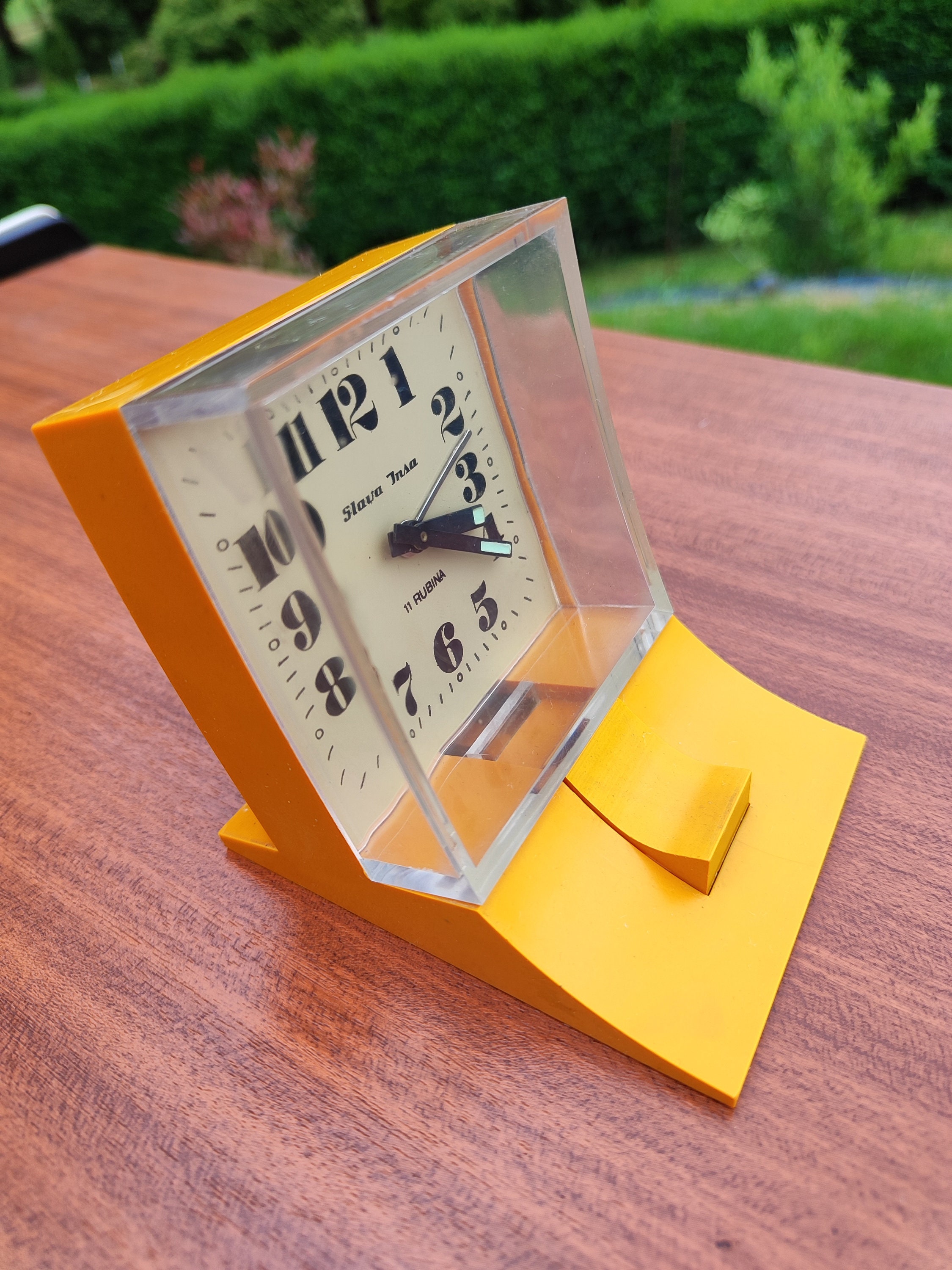 1970s Alarm Clock, Made in Yugoslavia / 70s Space Age Table Clock ...