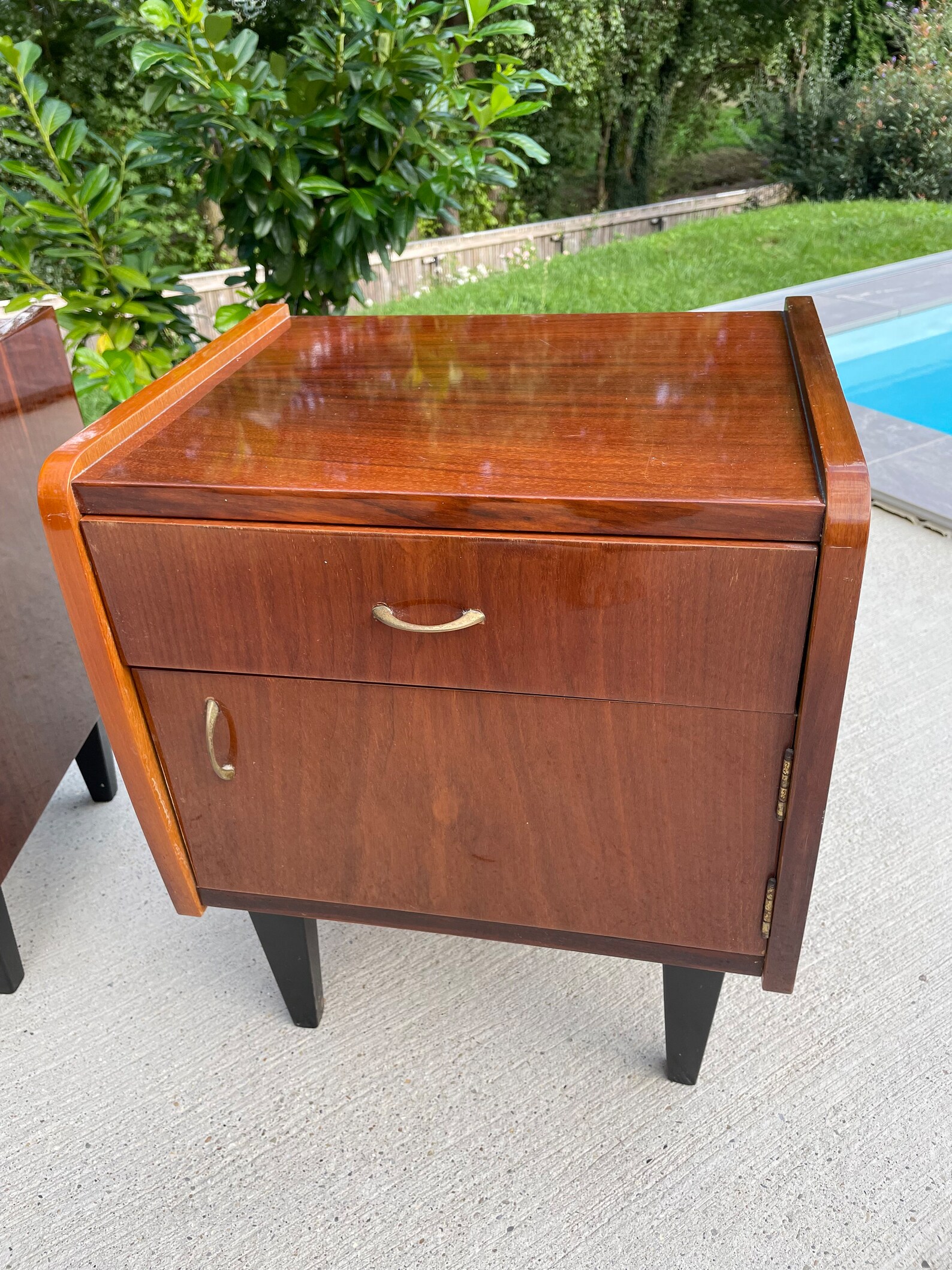 Vintage Yugoslavian Nightstands/pair of 2/vintage Night Tables/bedside ...