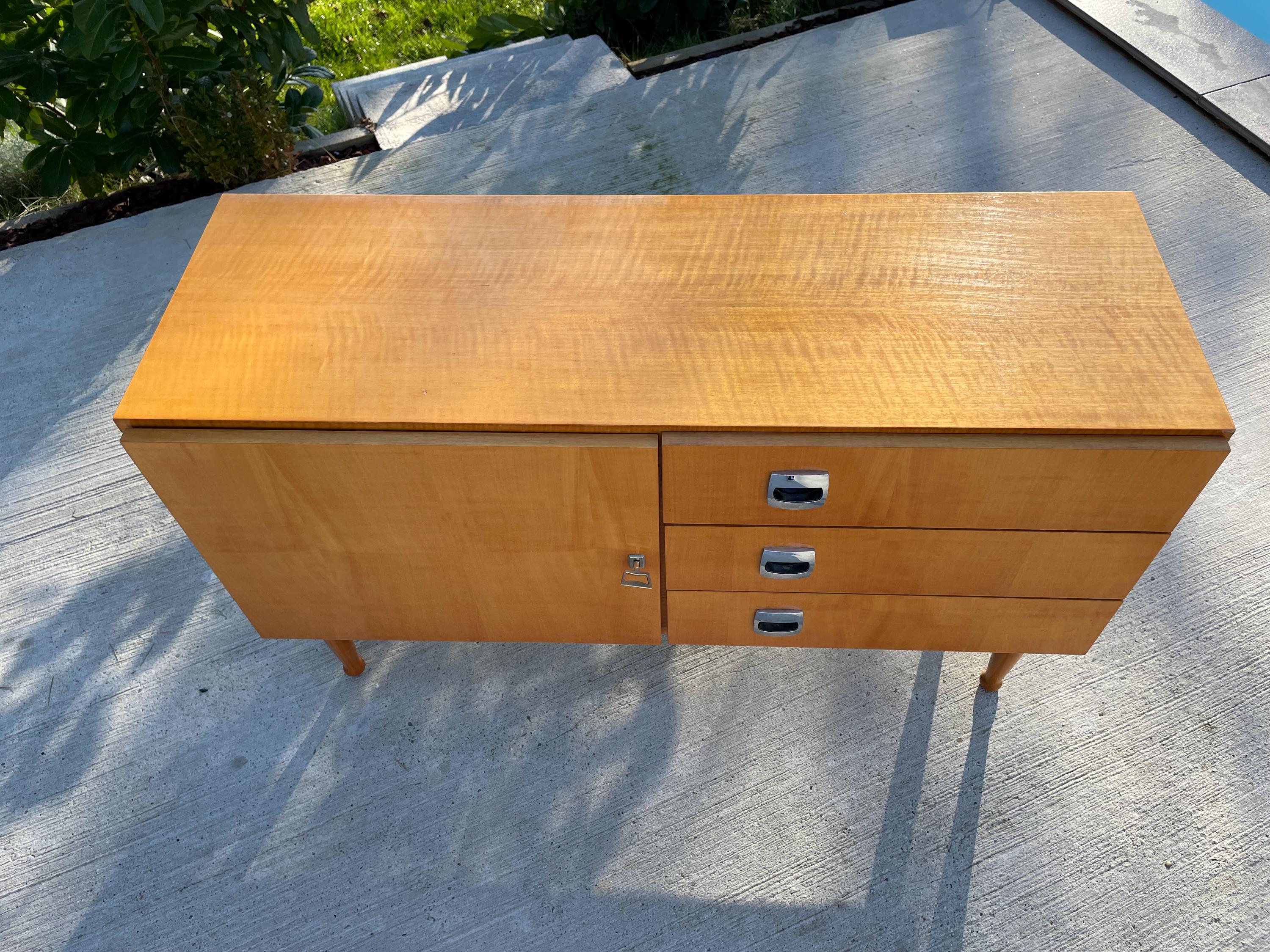 Mid-century Console Table/70's Polished Furniture/vintage Yugoslavian ...