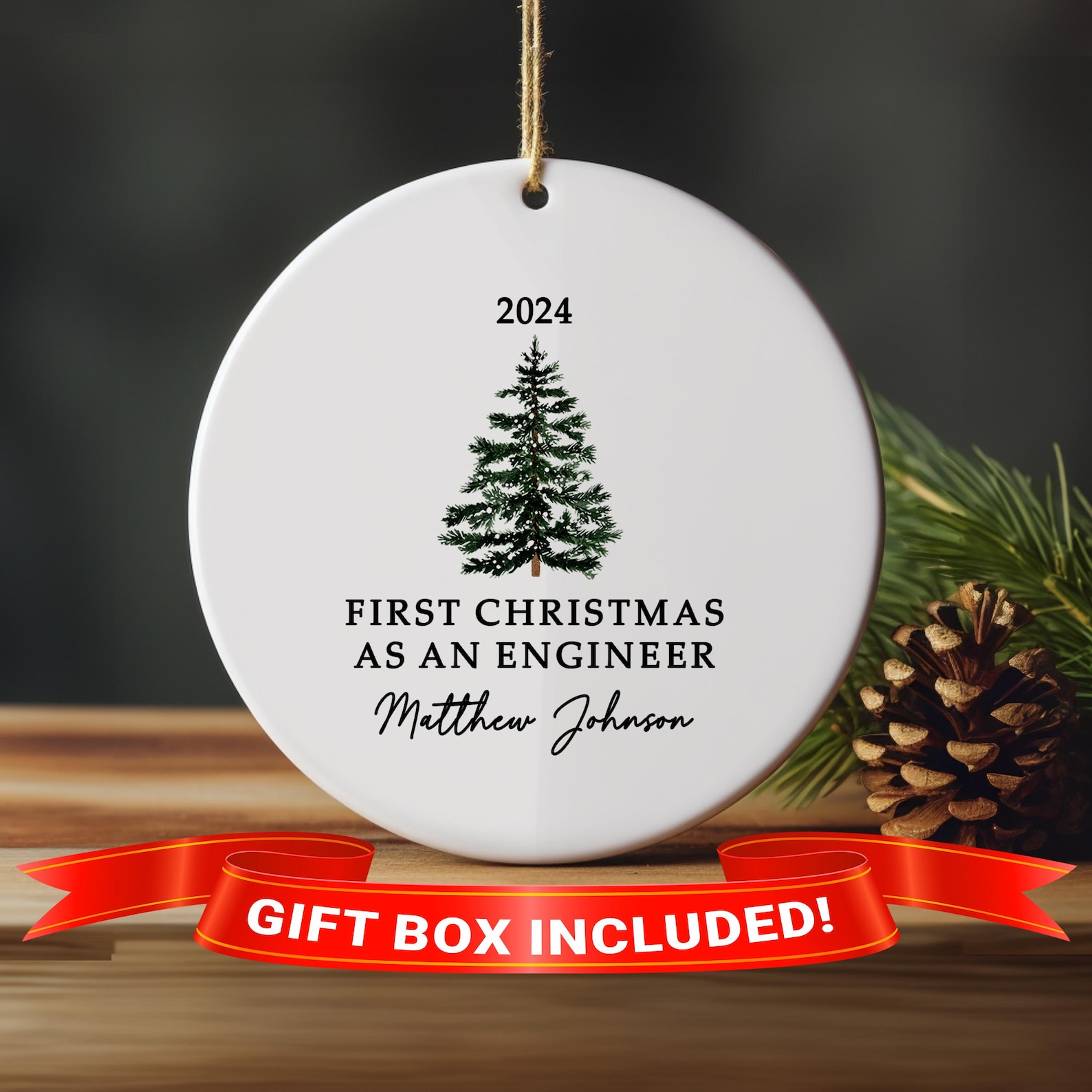 Engineer Ornament, Graduation Gift for Engineer, Computer Engineer Gift ...