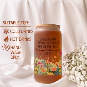 Faith Glass Tumbler, Christian Gifts for Women, Faith Mug, Faith Coffee ...