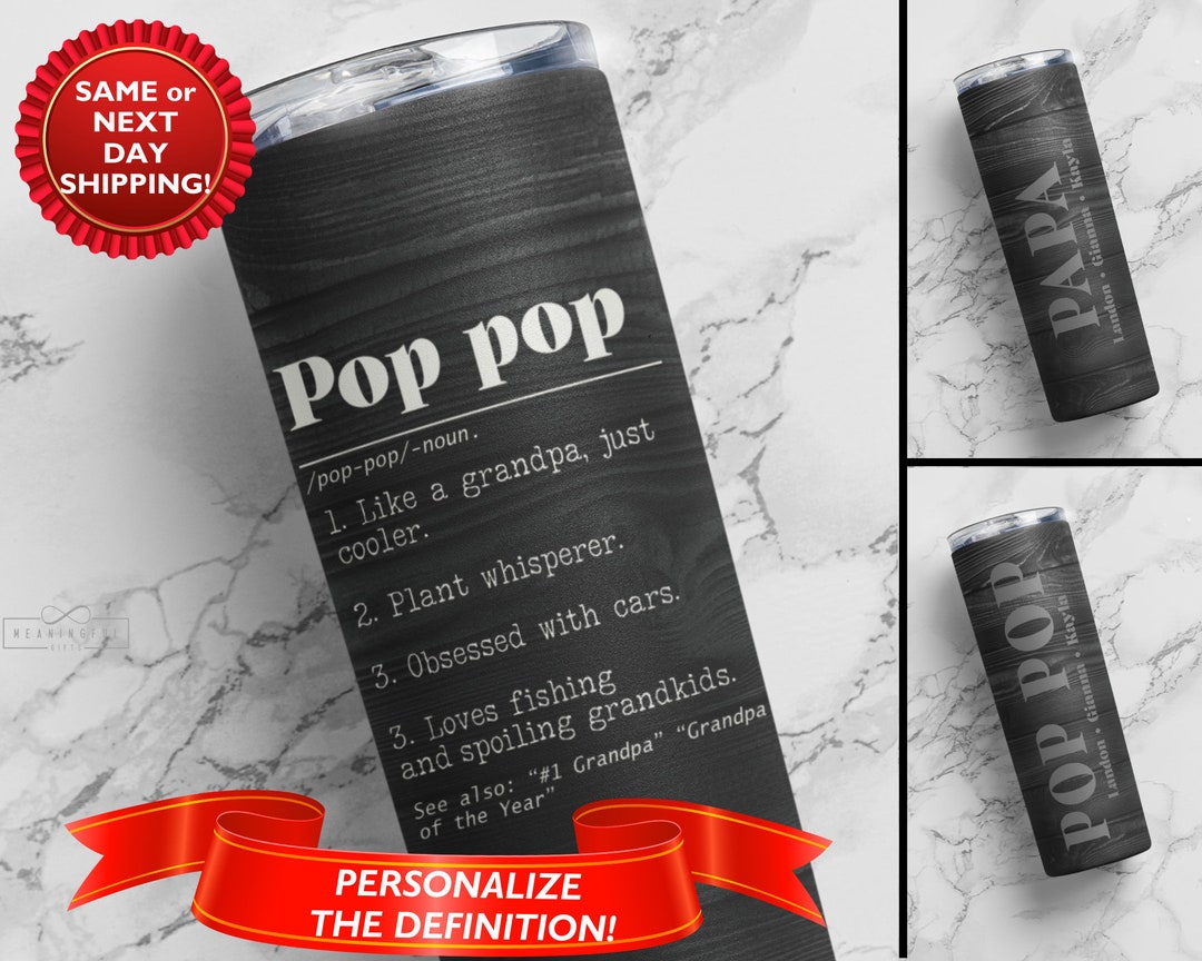 Pop Pop Tumbler, Pop Pop Gift, New Grandpa Gift, Pop Pop Mug, First ...