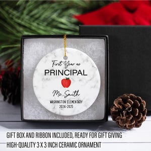 New Principal Ornament, New Principal Gift, Personalized Principal ...