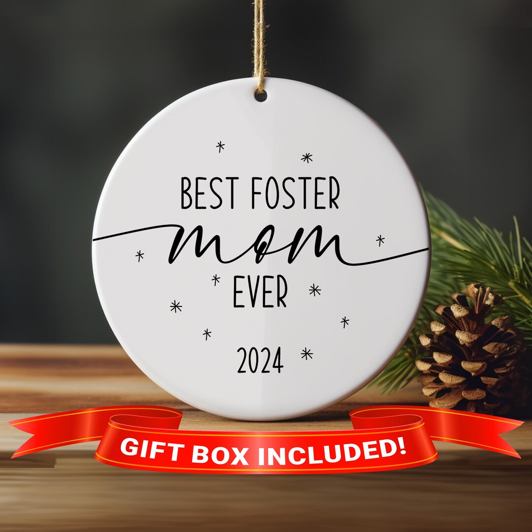 Foster Mom Ornament, Foster Mom Gift, Best Foster Mom Ever Christmas ...