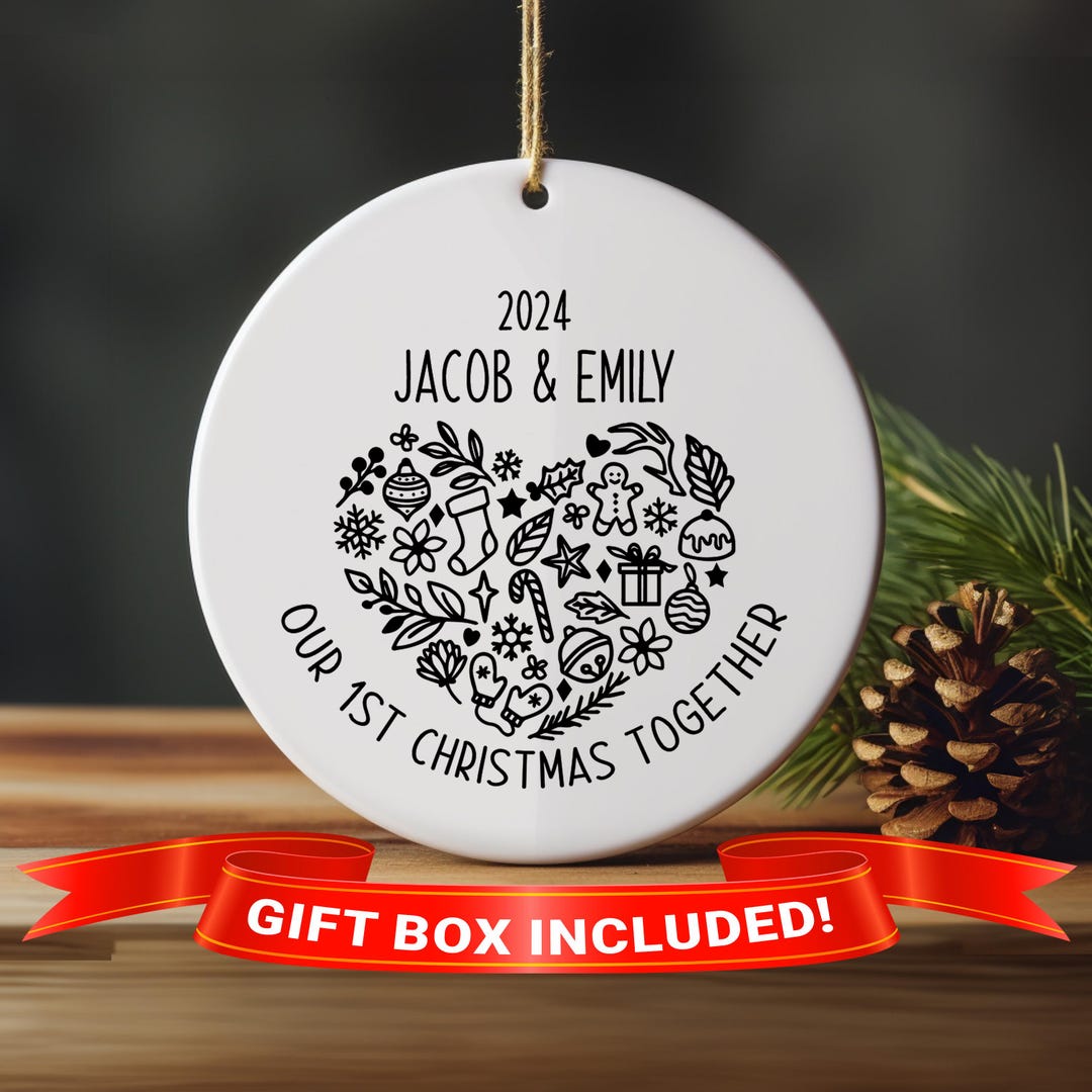First Christmas Together Ornament, Couple Ornament, Custom Couple ...