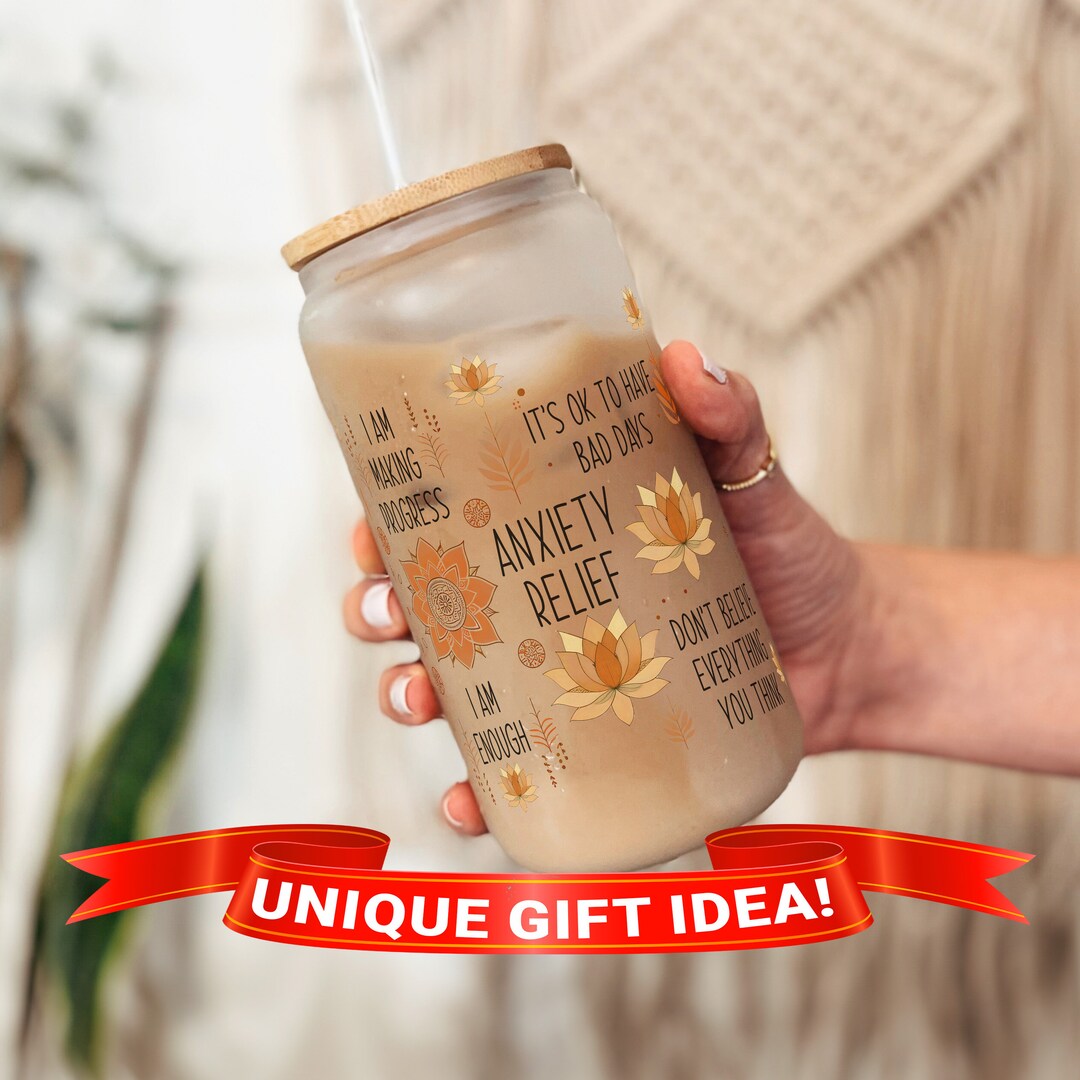 Anxiety Cup, Anxiety Relief, Encouragement Gift, Anxiety Tumbler ...