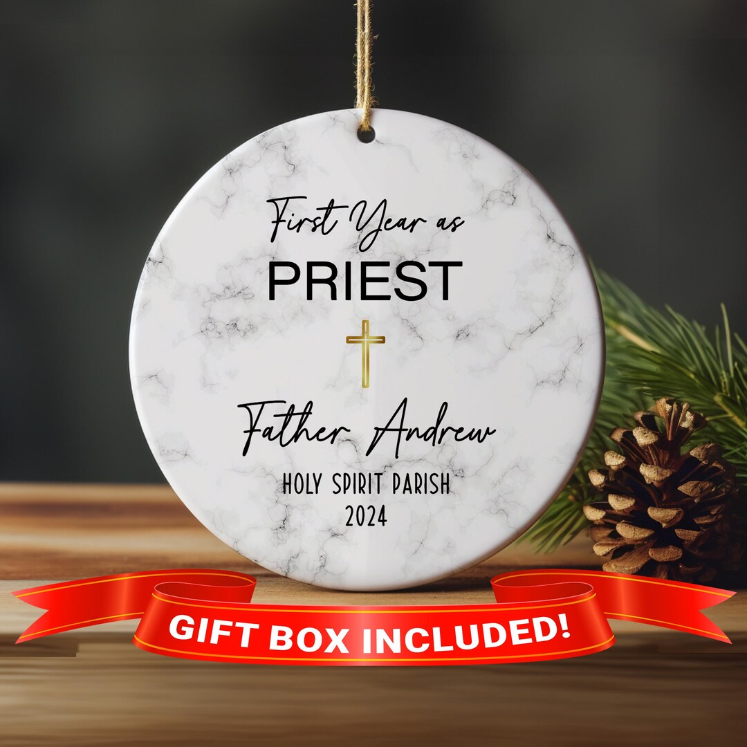Priest Ornament, Priest Gifts, Personalized Priest Christmas Ornament ...
