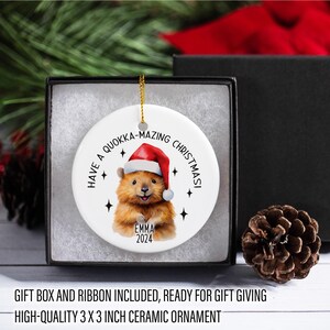 Quokka Ornament, Personalized Quokka Christmas Ornament for Kids ...