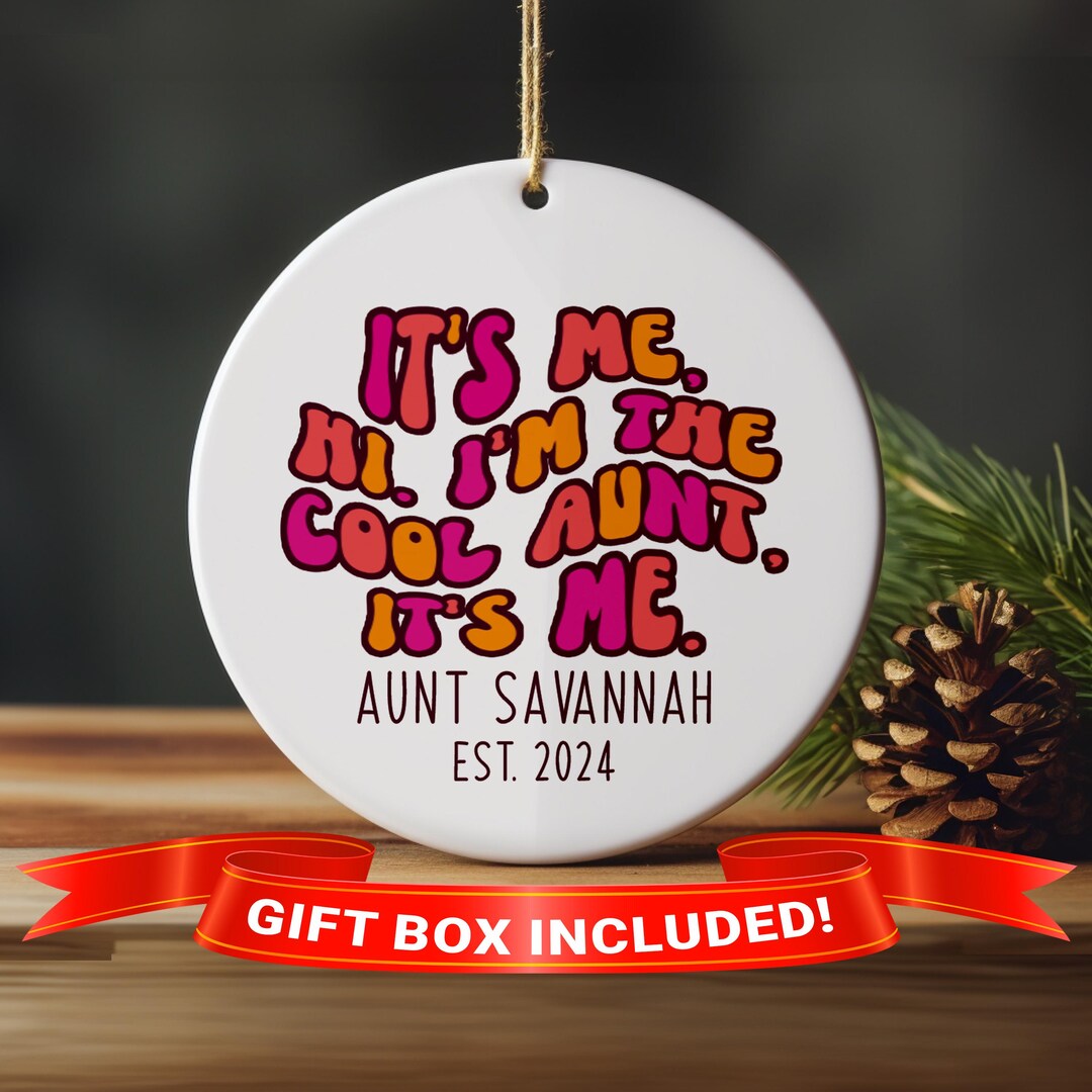 Personalized Aunt Ceramic Ornament | Pregnancy Announcement New Aunt ...