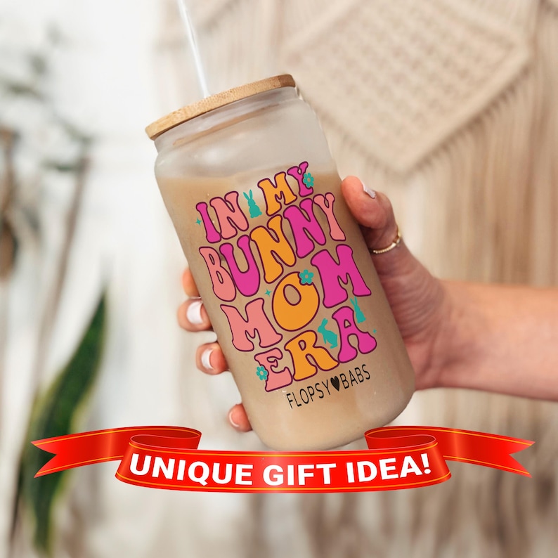 Bunny Mom Glass Tumbler, Bunny Mom Gifts, Bunny Mom Tumbler,bunny Mom ...