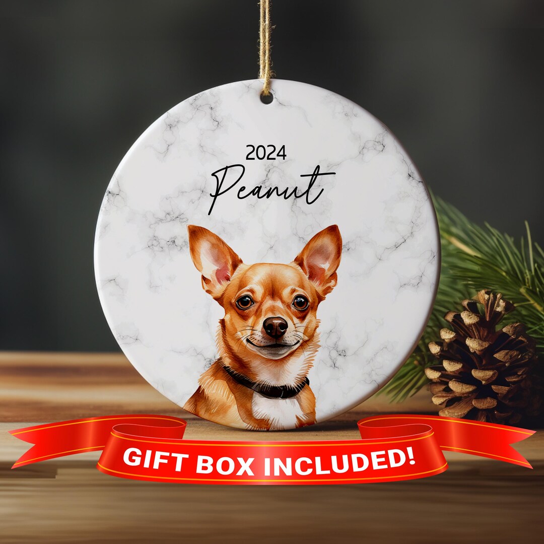 Chihuahua Ornament, Chihuahua Gifts, Chihuahua Christmas Ornament ...