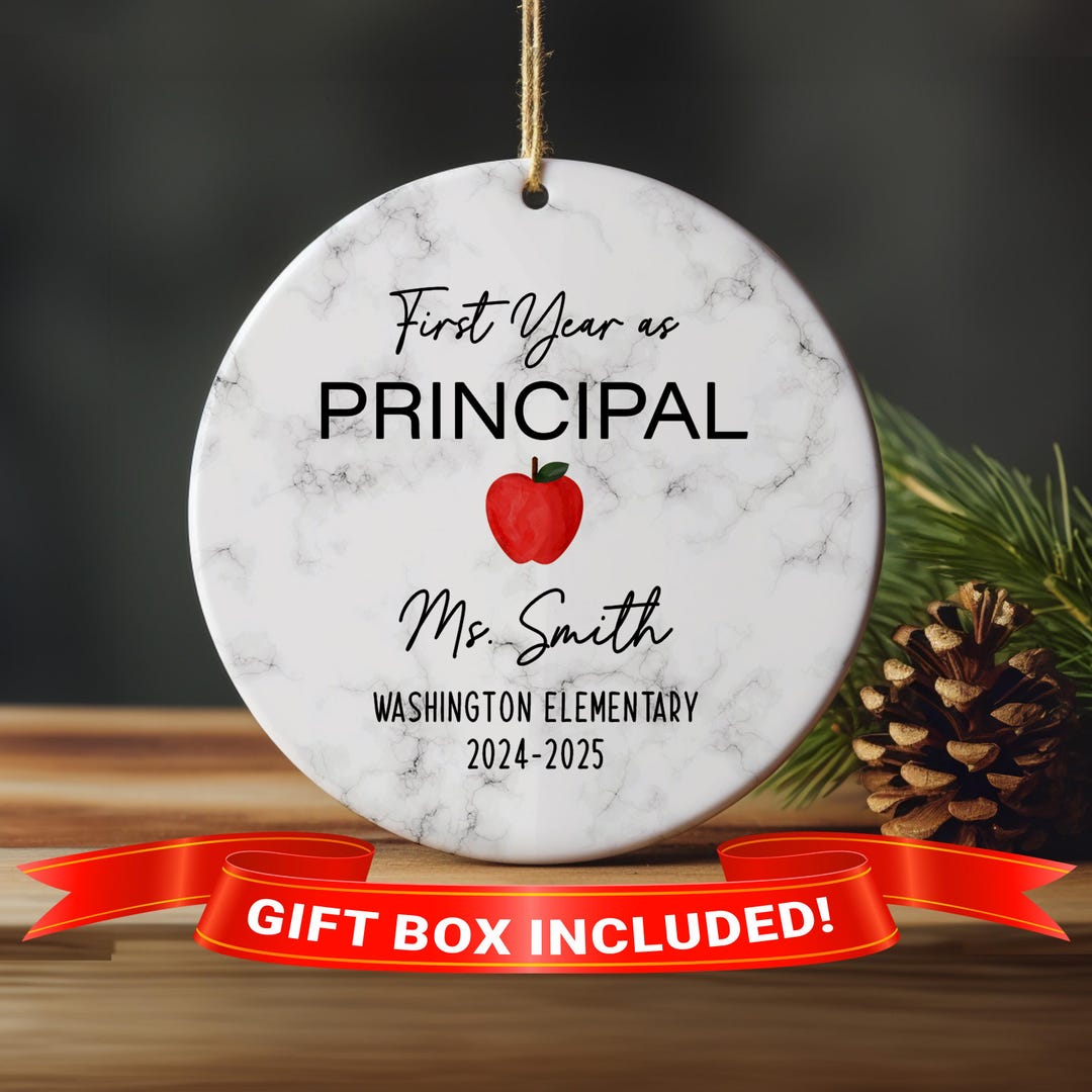 New Principal Ornament, New Principal Gift, Personalized Principal ...