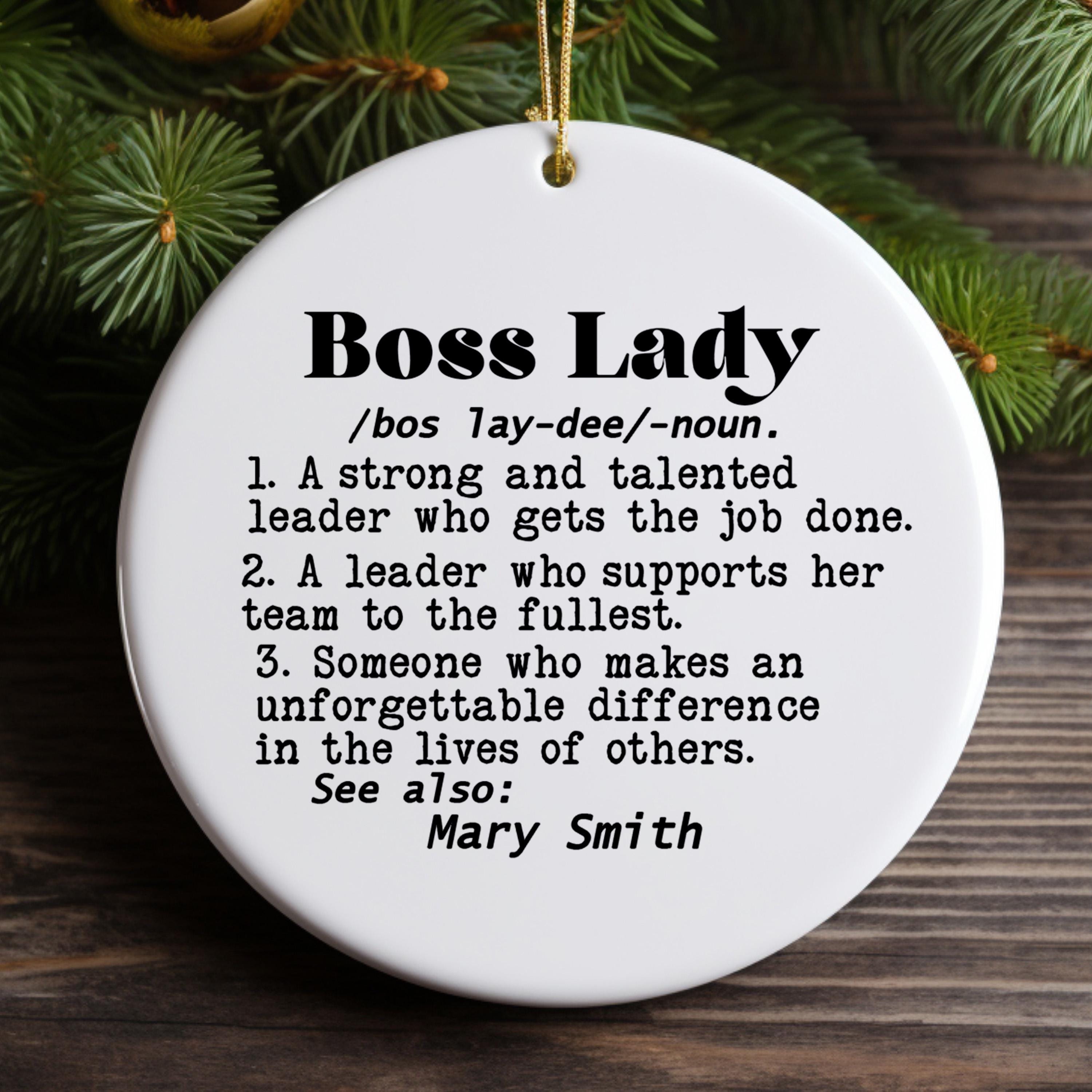 Boss Lady Ornament, Gift for Boss, Secret Santa Coworker Gift - Etsy