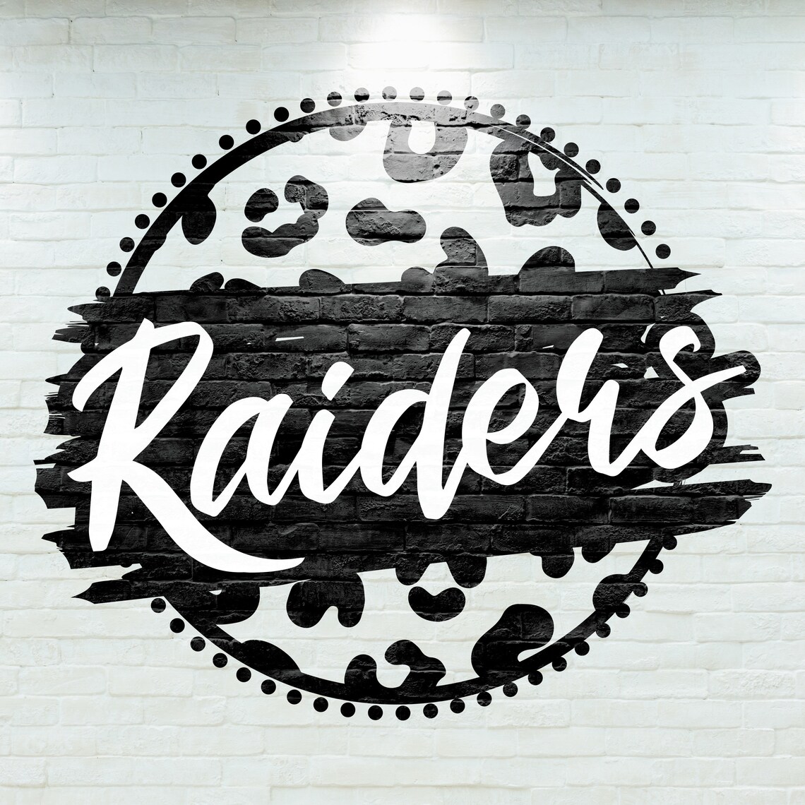 Raiders Cheetah Print Circle Design - Etsy