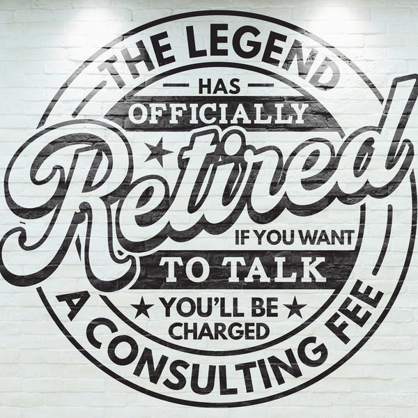 The Legend is Retiring Svg - Etsy