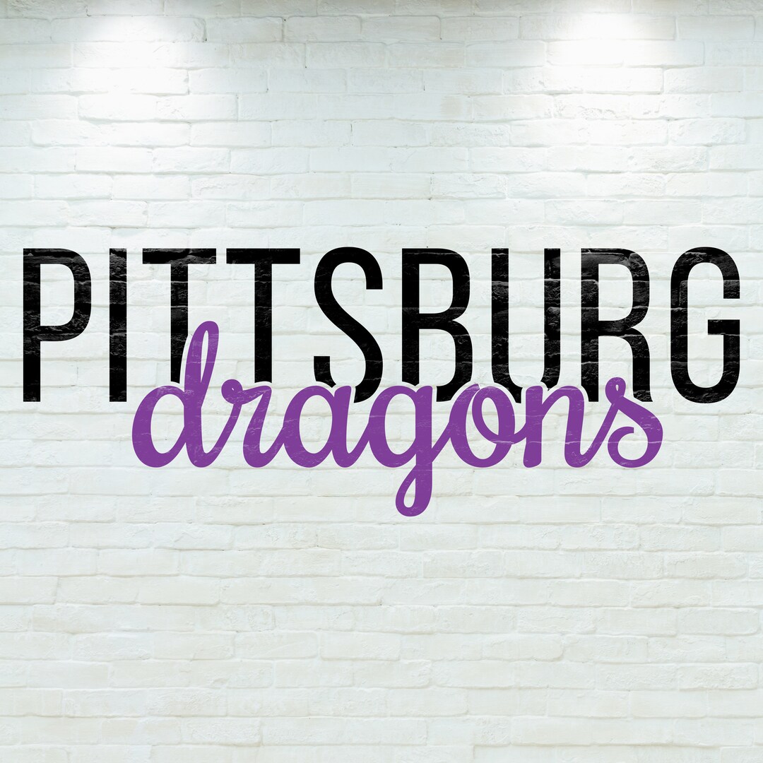 Pittsburg Dragons - Cursive - SVG - Etsy