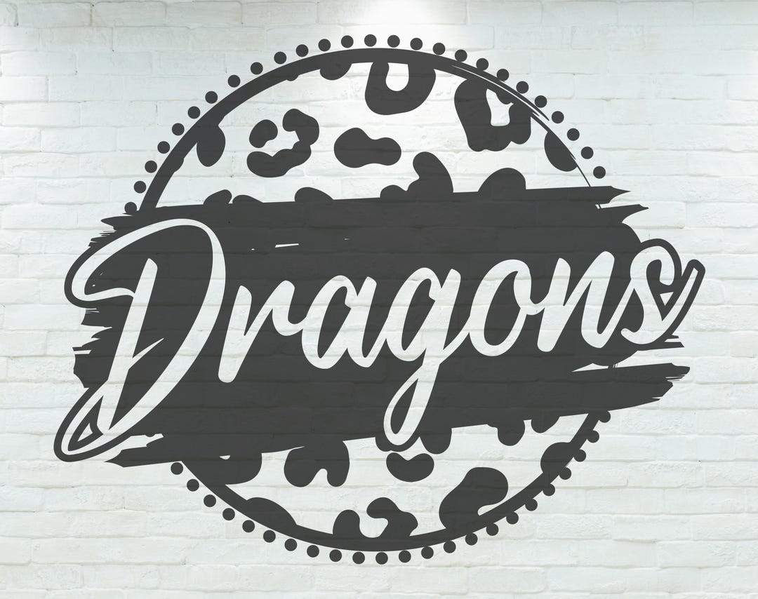 Dragons Cheetah Print Circle Design - Etsy