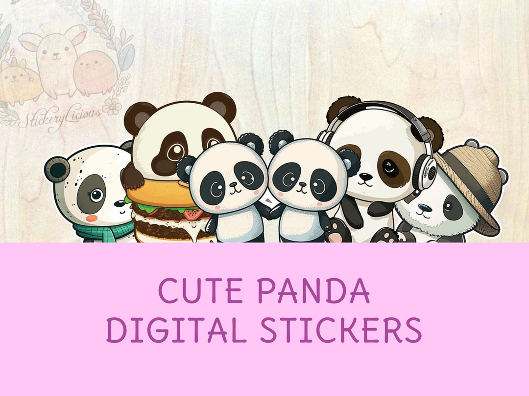 Cute Panda Digital Stickers Goodnotes Stickers Pandas Pet Emoti Student ...