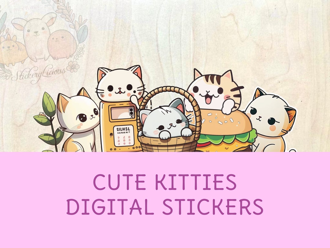 Cute Kitty Digital Stickers | Goodnotes Stickers | Kitties | Pet ...