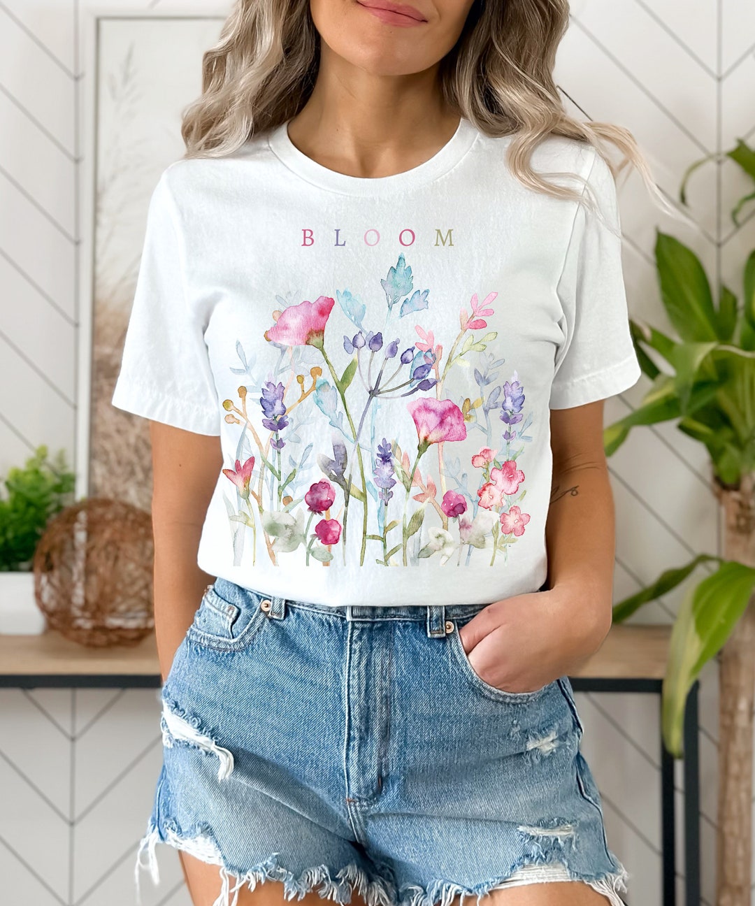 Floral Tee Shirt Flower Tshirt Flower Shirts Floral Graphic Tees ...