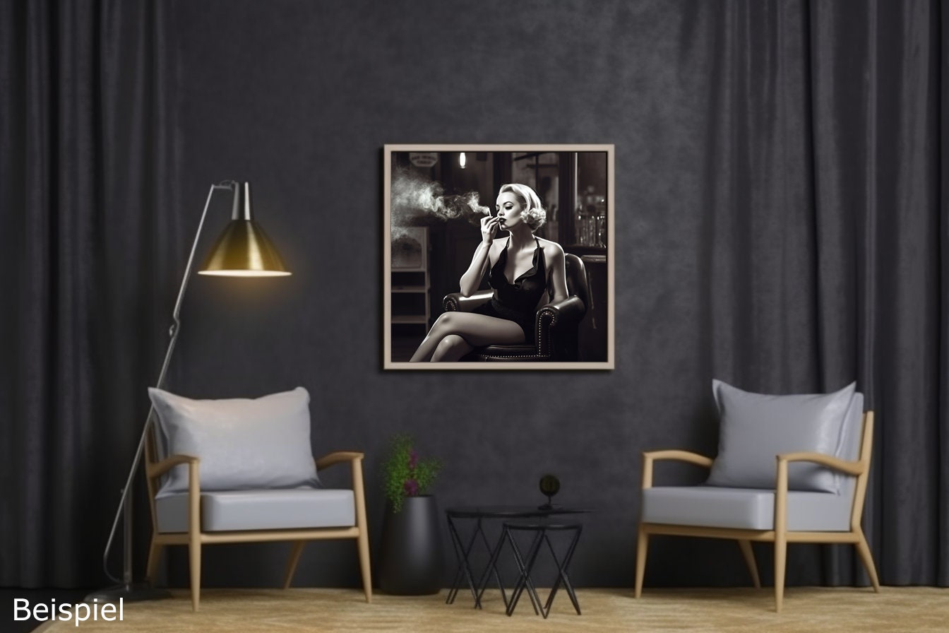 Evening in a Bar - Glossy Poster - Etsy