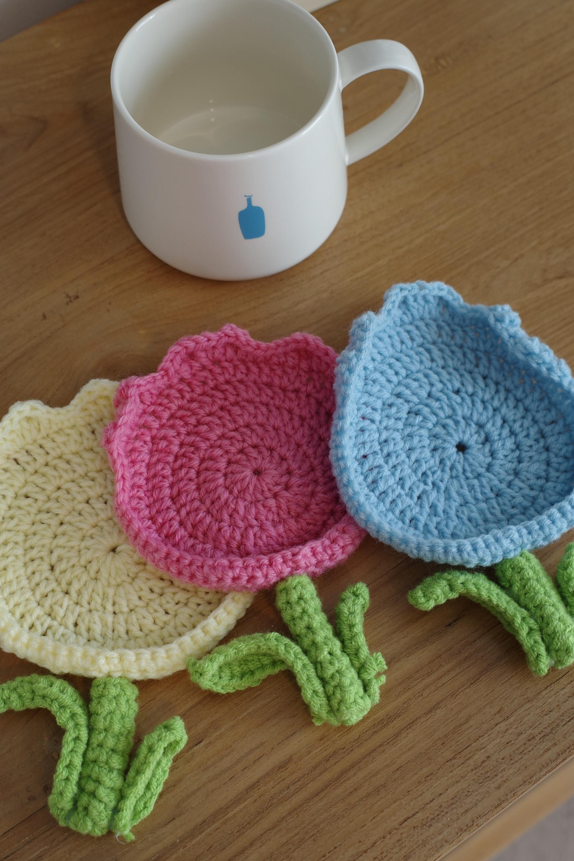 10 Minute Tulip Flower Coaster Pattern, Easy for Beginner, Pattern PD ...