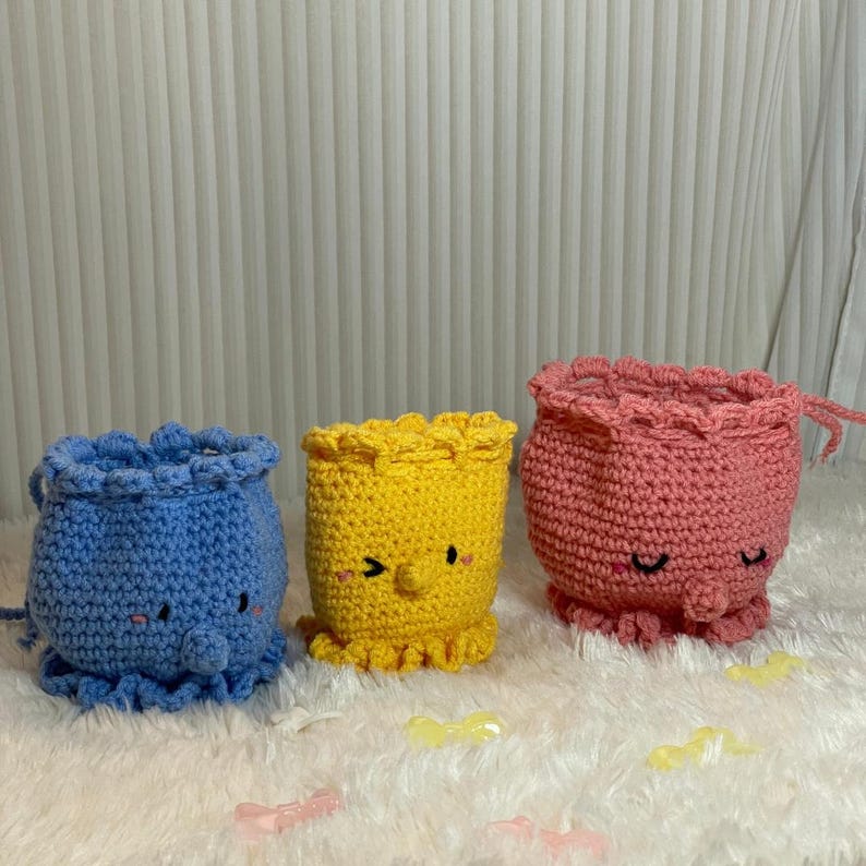 Octopus Pouch Pattern Crochet, Easy for Beginner, Crochet Pattern ...