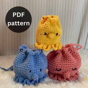 Octopus Pouch Pattern Crochet, Easy for Beginner, Crochet Pattern ...
