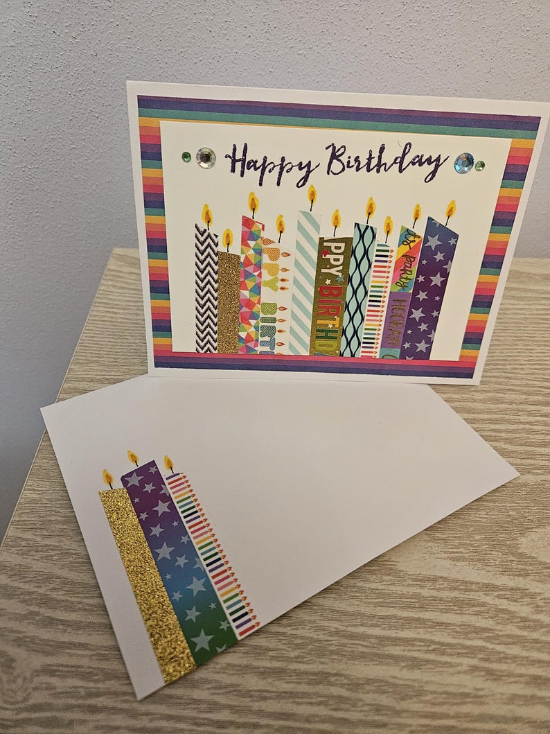 Candle Birthday Card - Etsy
