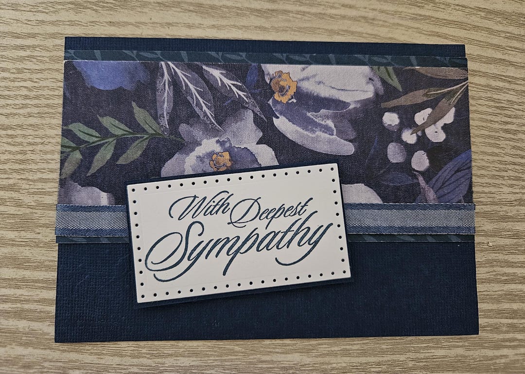 Blue Flower Sympathy Card - Etsy