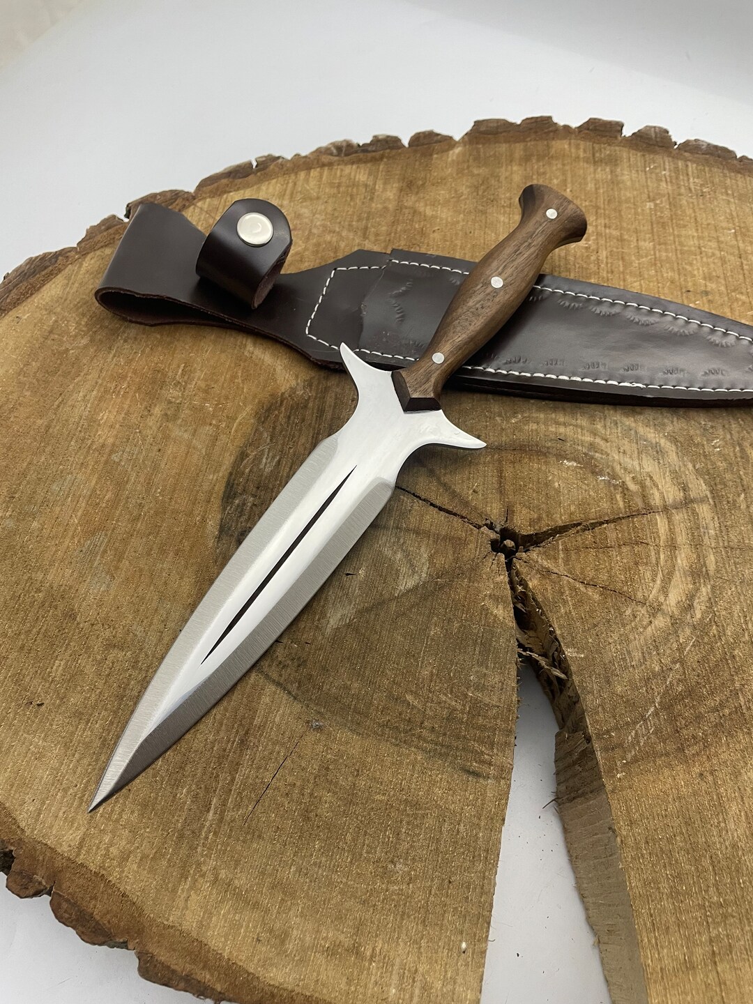 Handmade Dagger Knife Double Edge Knife Custom Engraved Knife ...