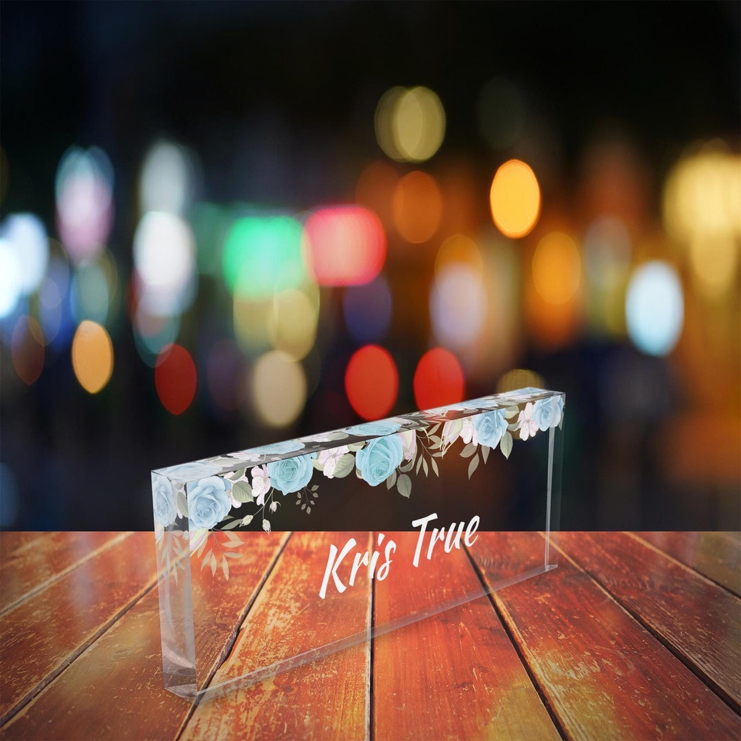 Custom Flower Name Plate, Desk Sign, Desk Name Plate,mothers Day ...