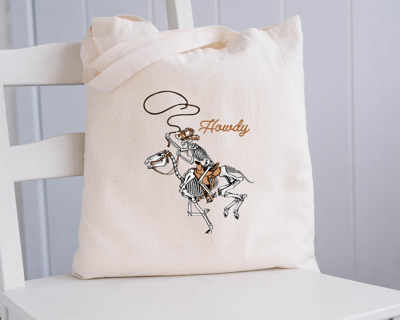 Howdy Skeleton Mug, Howdy Skeleton Canvas Tote Bag, Howdy Skeleton ...