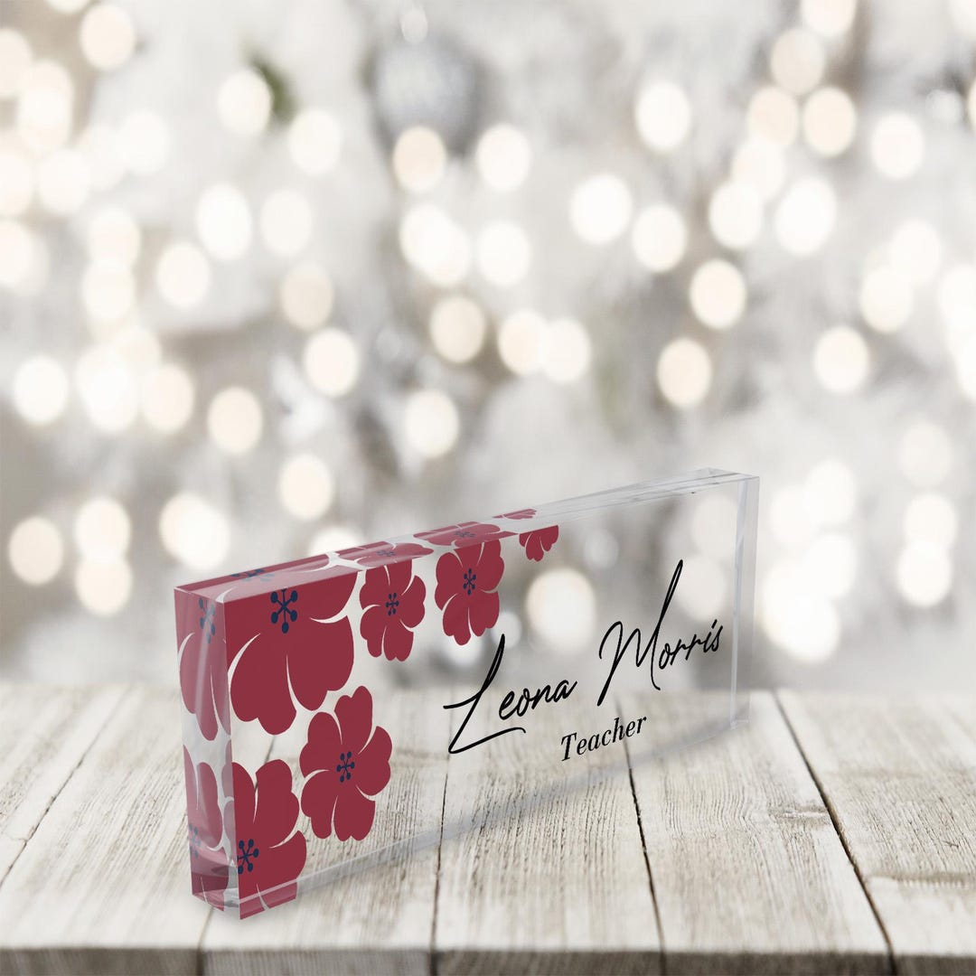 Modern Name Plate, Custom Name Plate, Desk Sign, Acrylic Name Plate ...