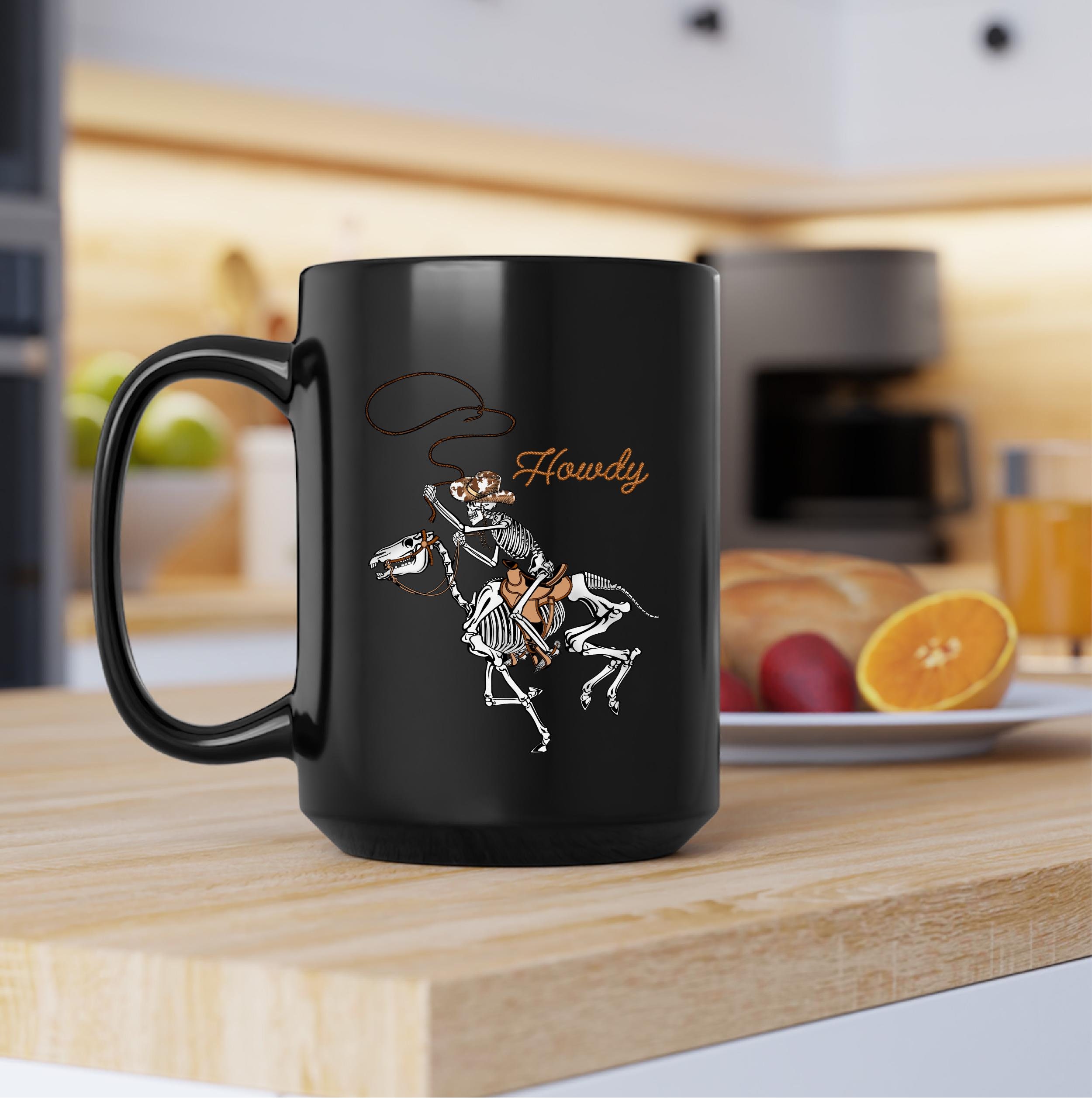 Howdy Skeleton Mug, Howdy Skeleton Canvas Tote Bag, Howdy Skeleton ...