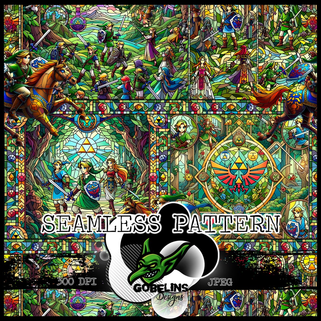 SEAMLESS PATTERN Elf Forest Video Games Forest Enchanted Forest 17.5x16 ...