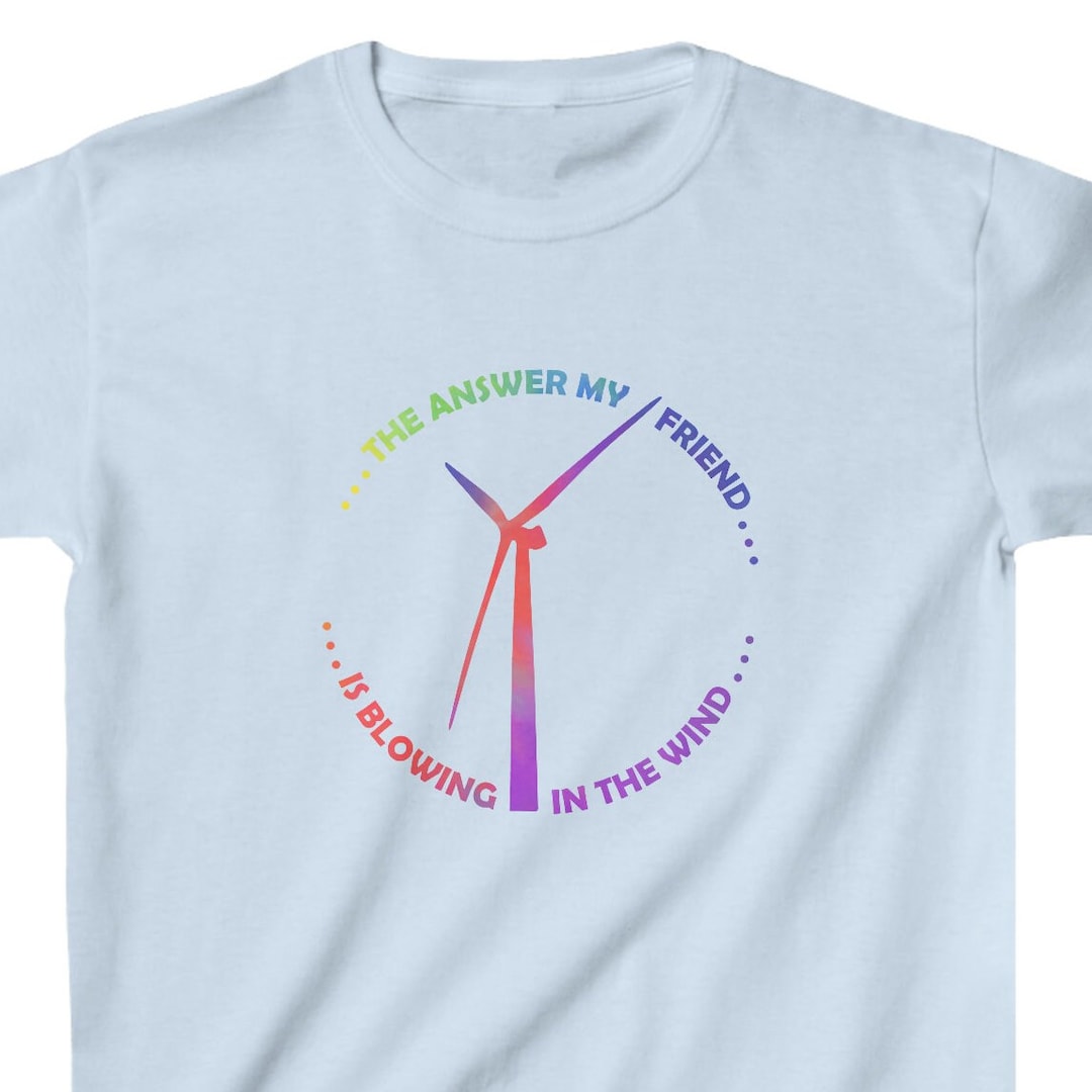 Kids Wind Turbine T-shirt, Blowing in the Wind, Poland Printer - Etsy