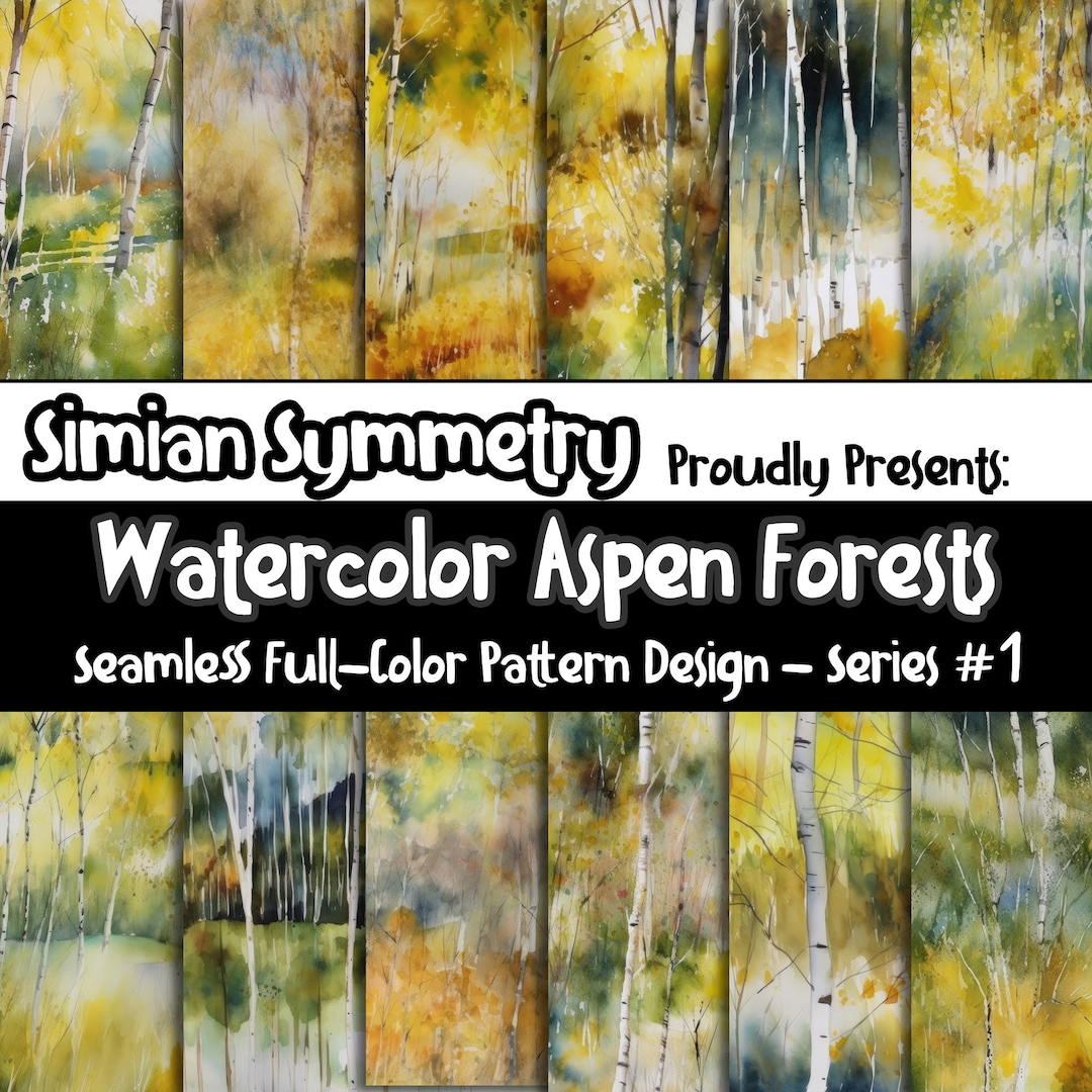 DIGITAL PAPER Aspen Forest Series 1 | Seamless Designs | Twelve ...