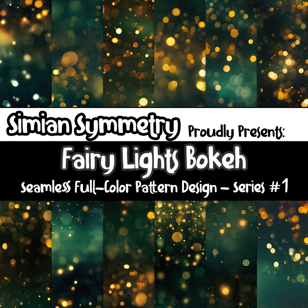Twinkling Bokeh Fairy Lights | Instant Download | Seamless Patterns ...