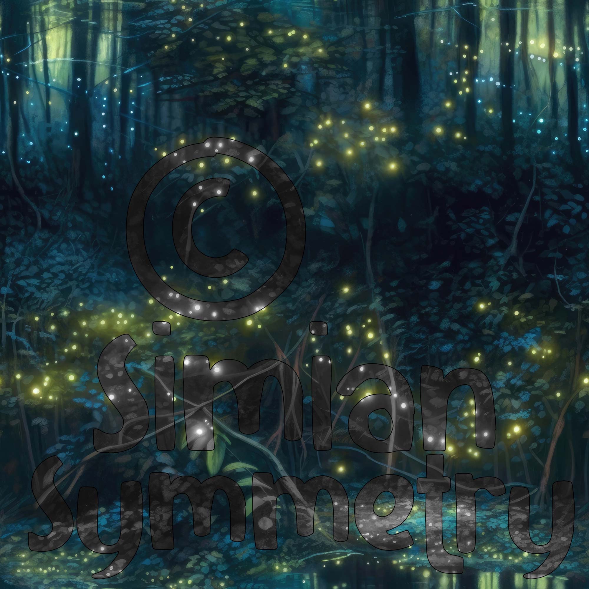 DIGITAL PAPER Forest Fireflies Series 1 | Seamless Designs | Twelve ...