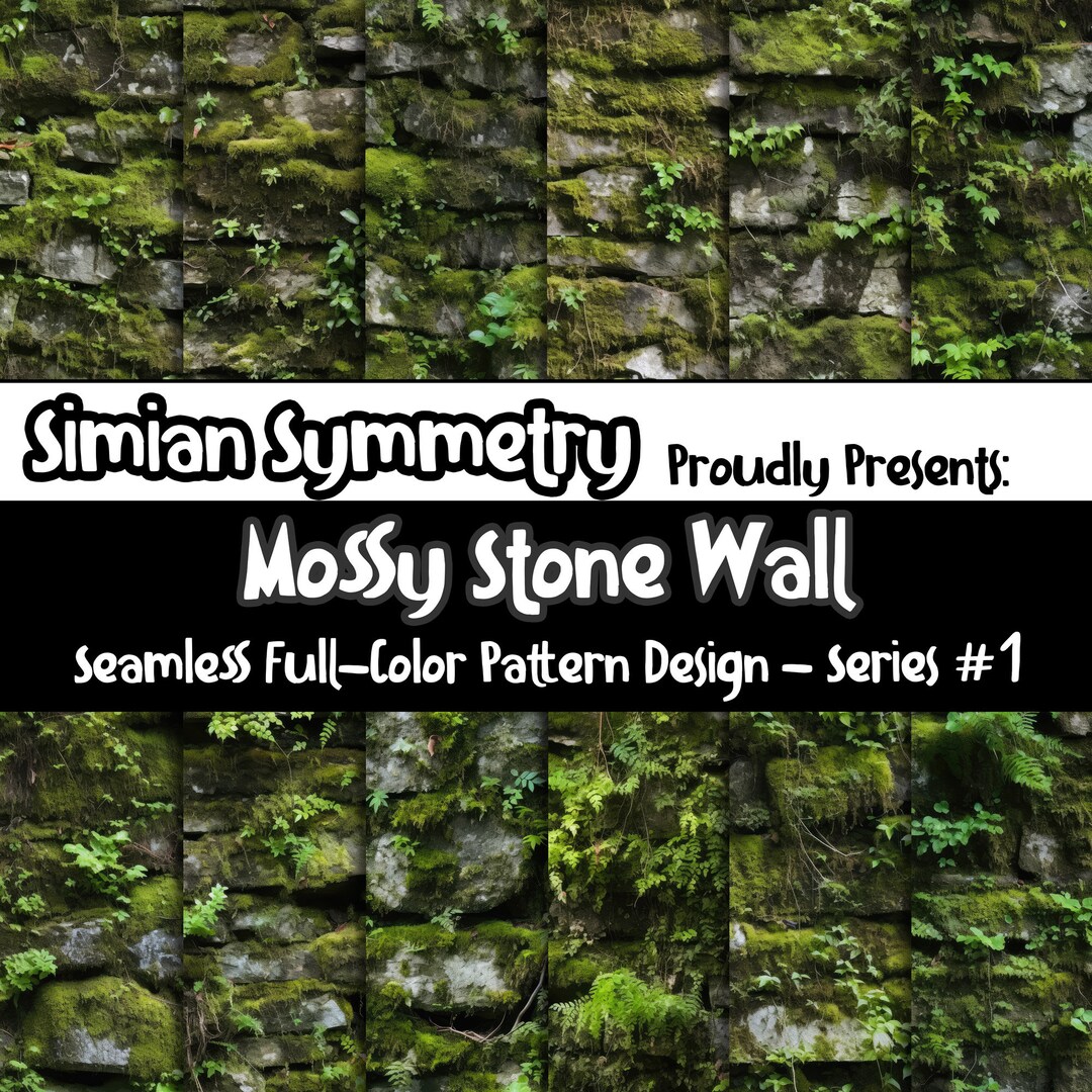 DIGITAL PAPER Natural Stone Wall Series 1 | Seamless Designs | Twelve ...