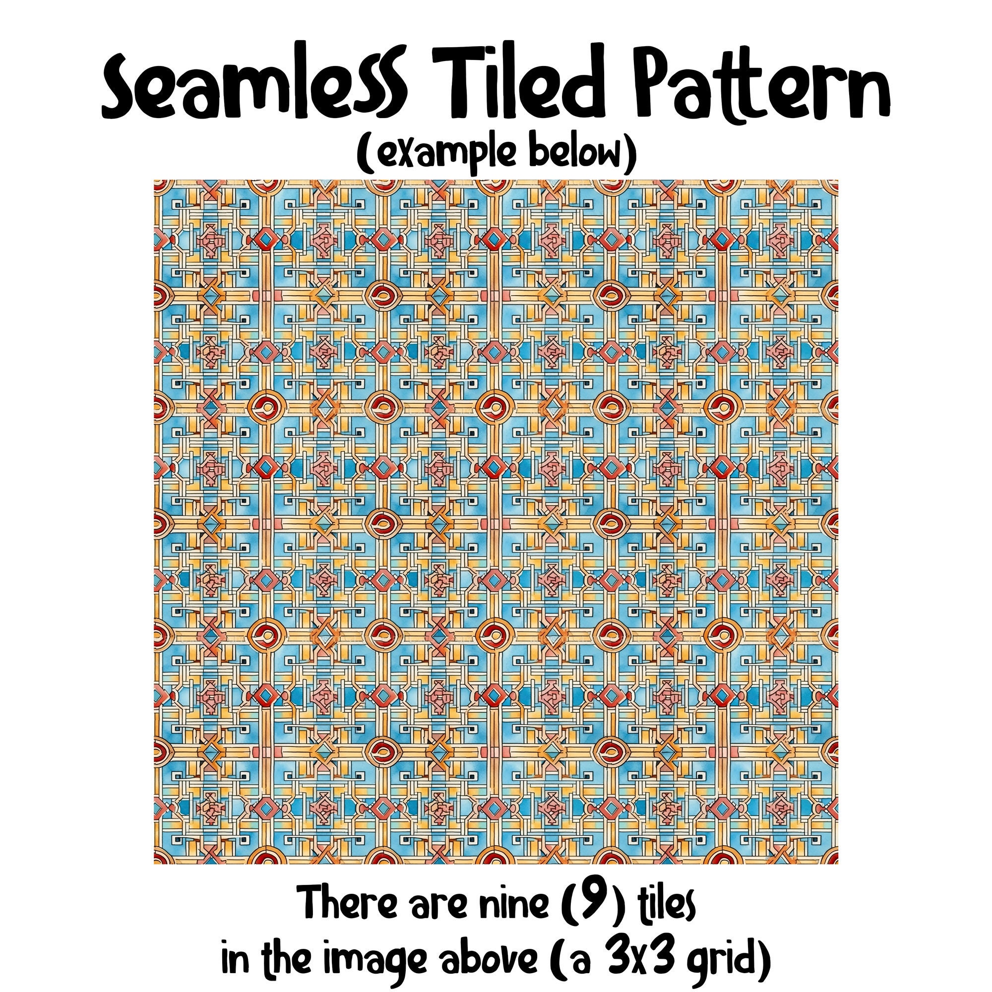 DIGITAL PAPER Roman Mosaic Tile Series 1 | Seamless Designs | Twelve ...