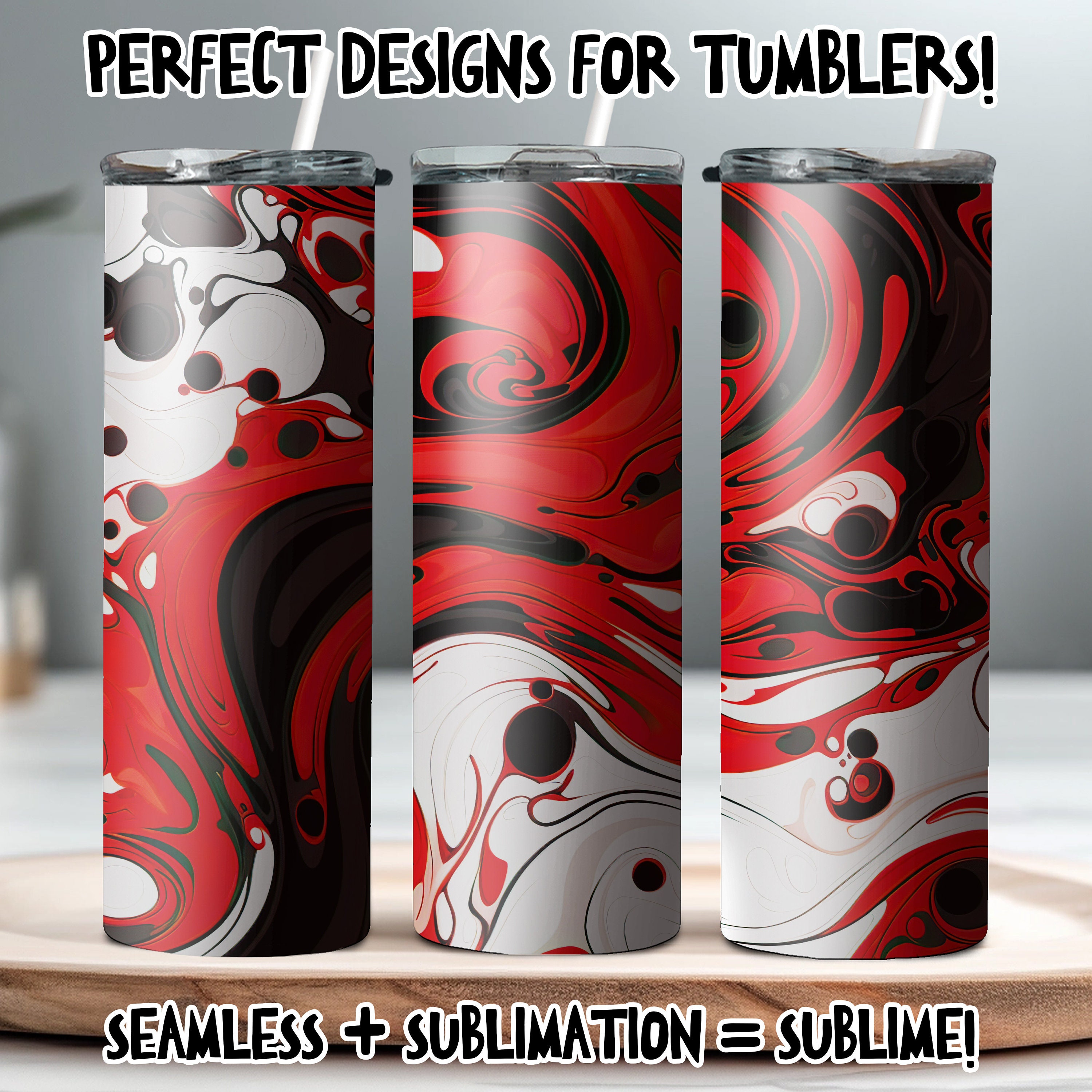 Red Fluid Shapes Instant Download Seamless Patterns Red Art Collection ...