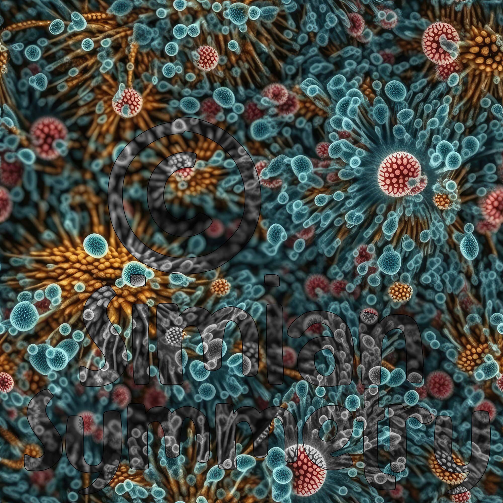 DIGITAL PAPER Microscopic Universe Series 1 Seamless Designs Twelve ...