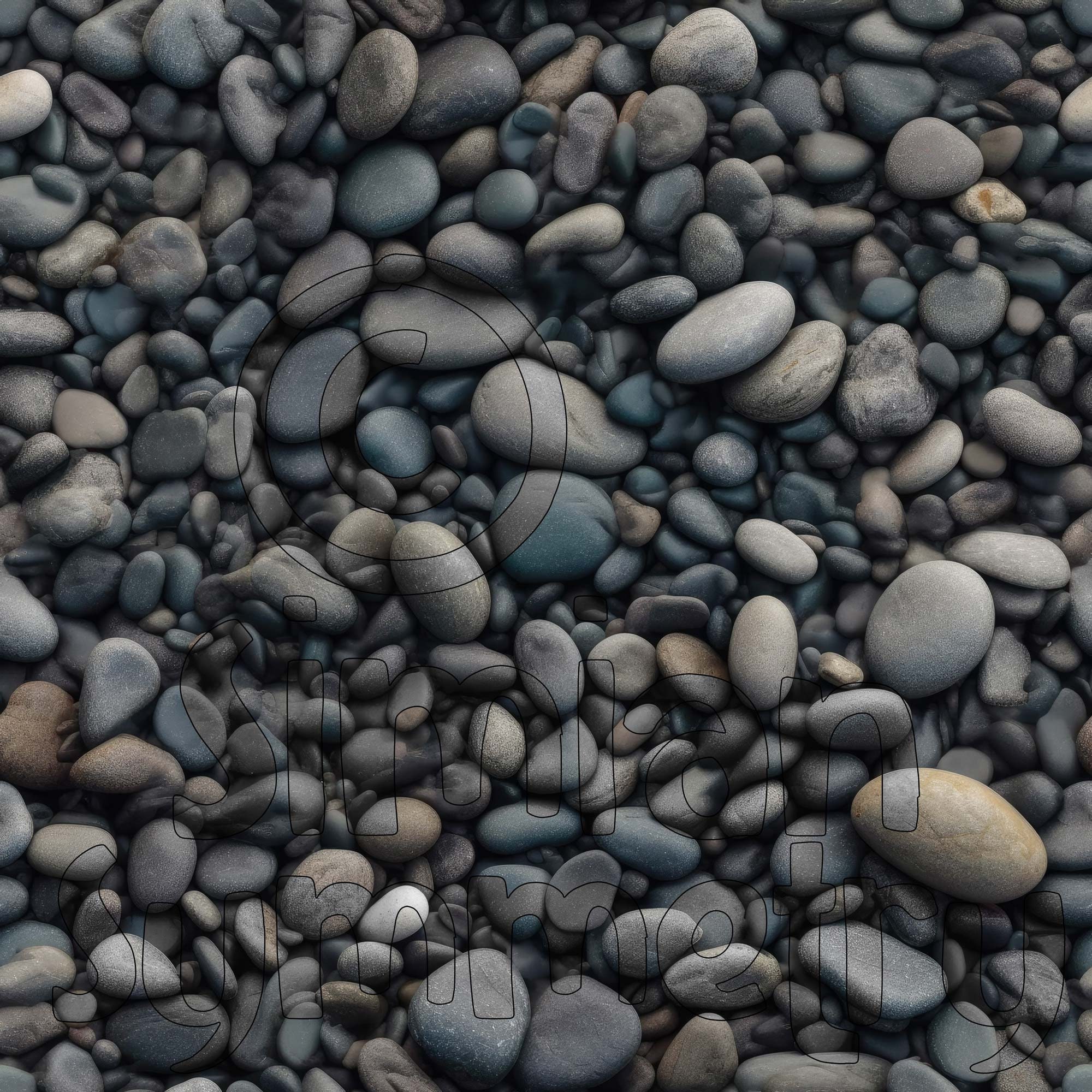 DIGITAL PAPER Smooth Riverbed Rock Series 1 Seamless Designs Twelve ...