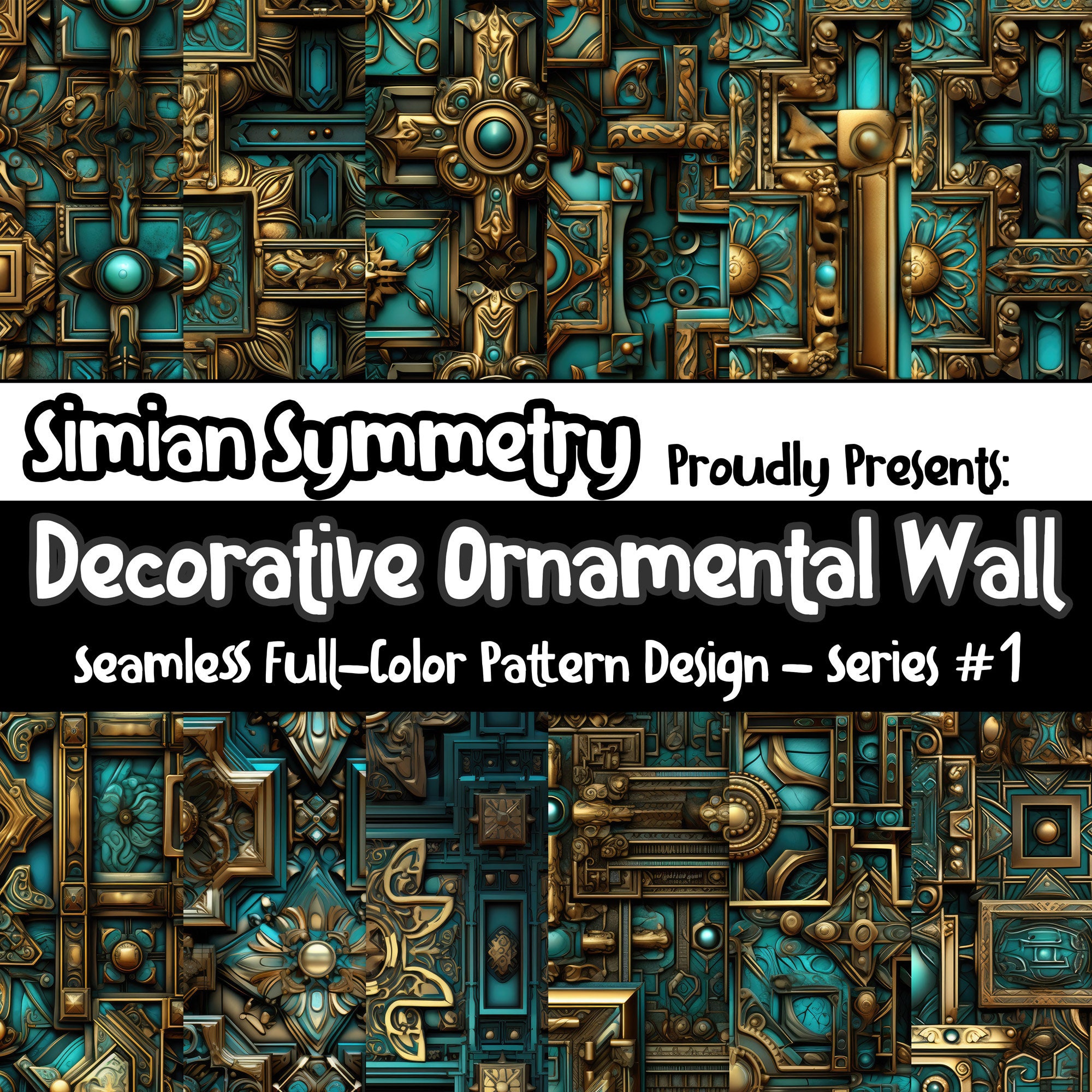Decorative Ornamental Wall Digital Art | Instant Download | Seamless ...